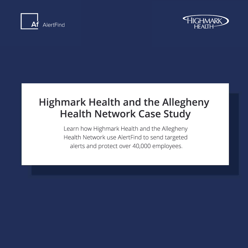 Emergency Notifications System Case Study | Highmark Health | AlertFind